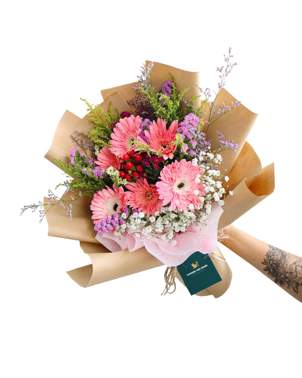 Gerbera Daisy Bouquet | Same-Day Delivery | Flowers and Kisses