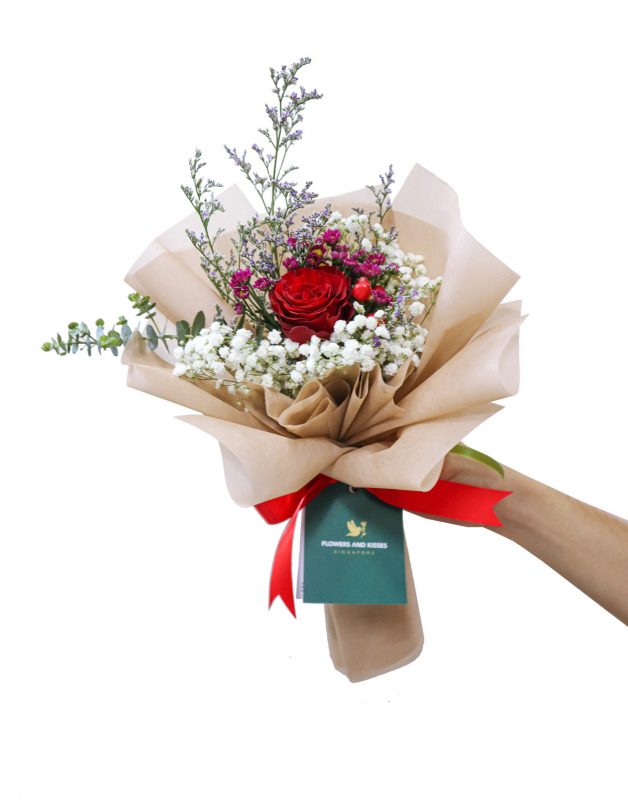 Single Stalk Rose | Same Day Delivery Singapore | Flowers and Kisses
