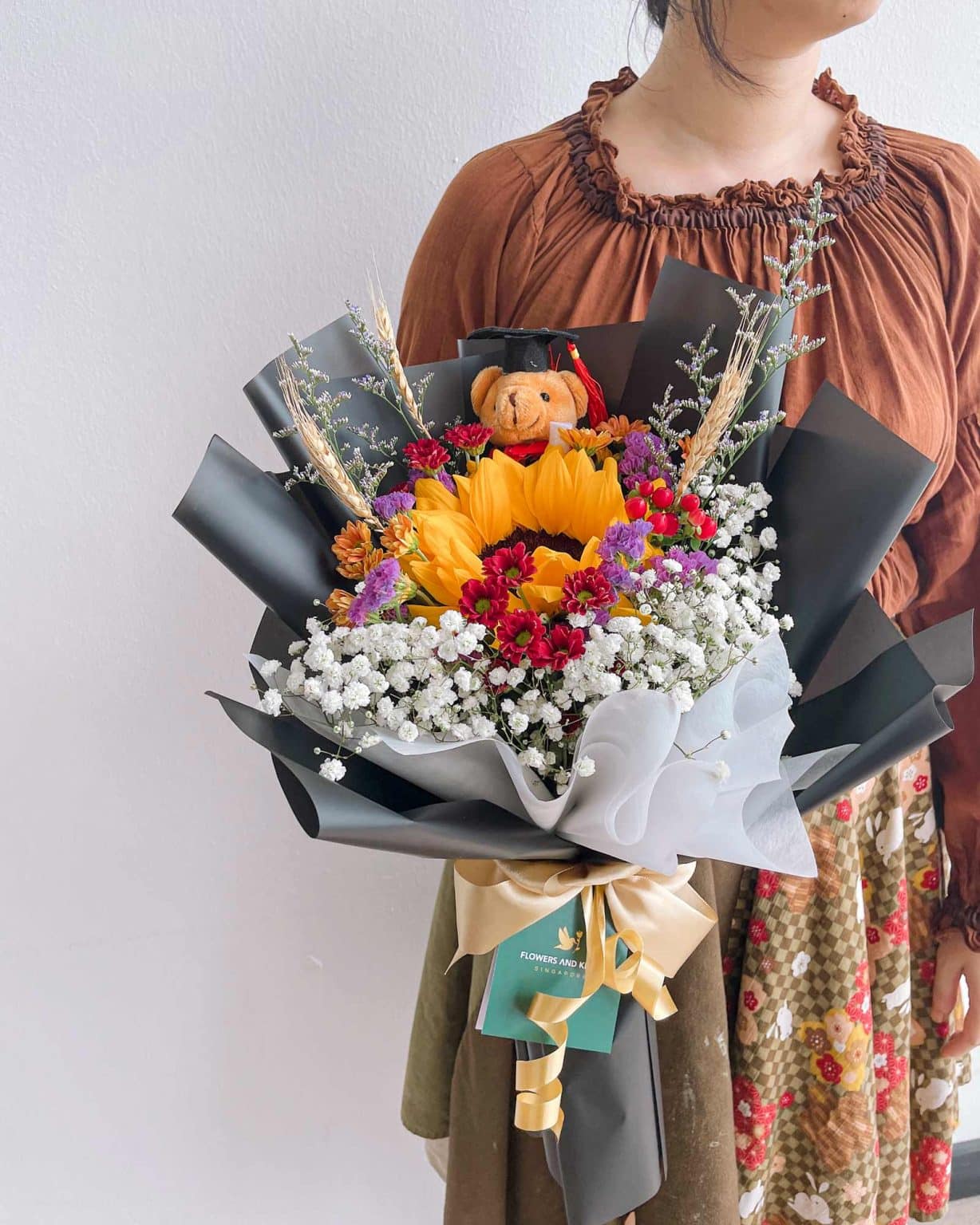 Sunflower Graduation Bouquet | Flowers and Kisses