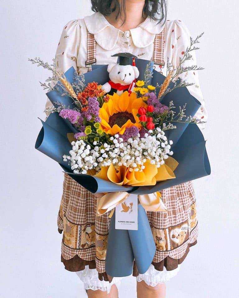 Sunflower Graduation Bouquet | Flowers and Kisses