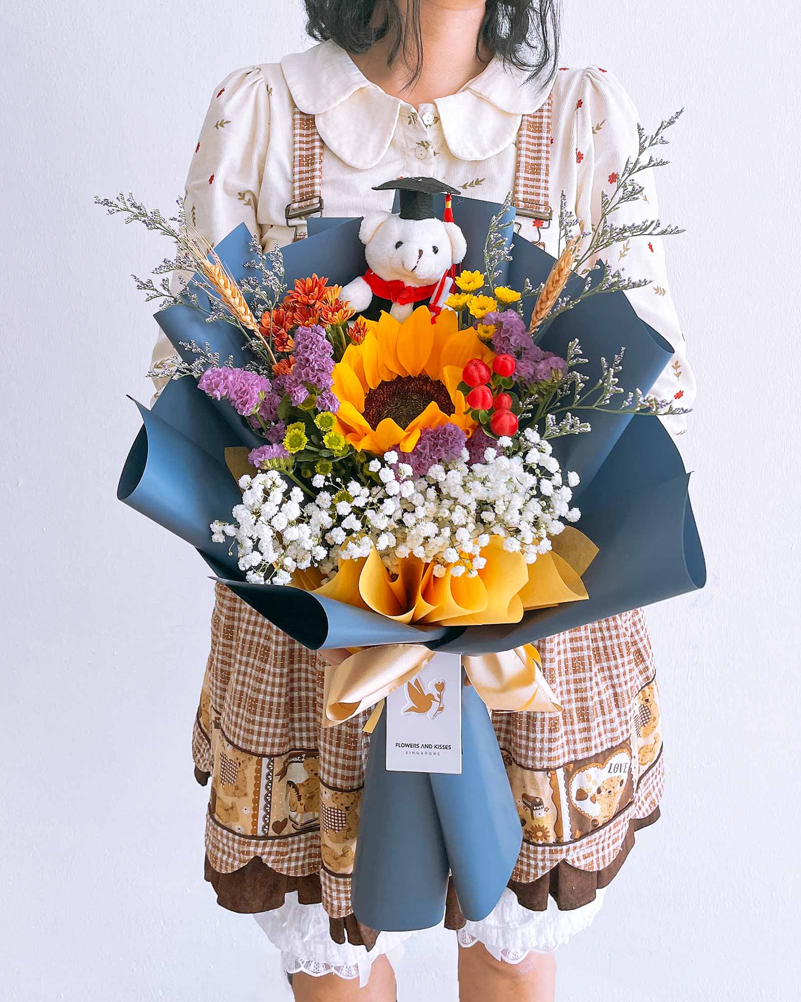 Sunflower Graduation Bouquet | Flowers and Kisses