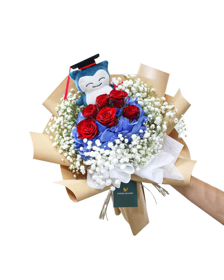 Pink Rose Graduation Bouquet | Flowers and Kisses Singapore