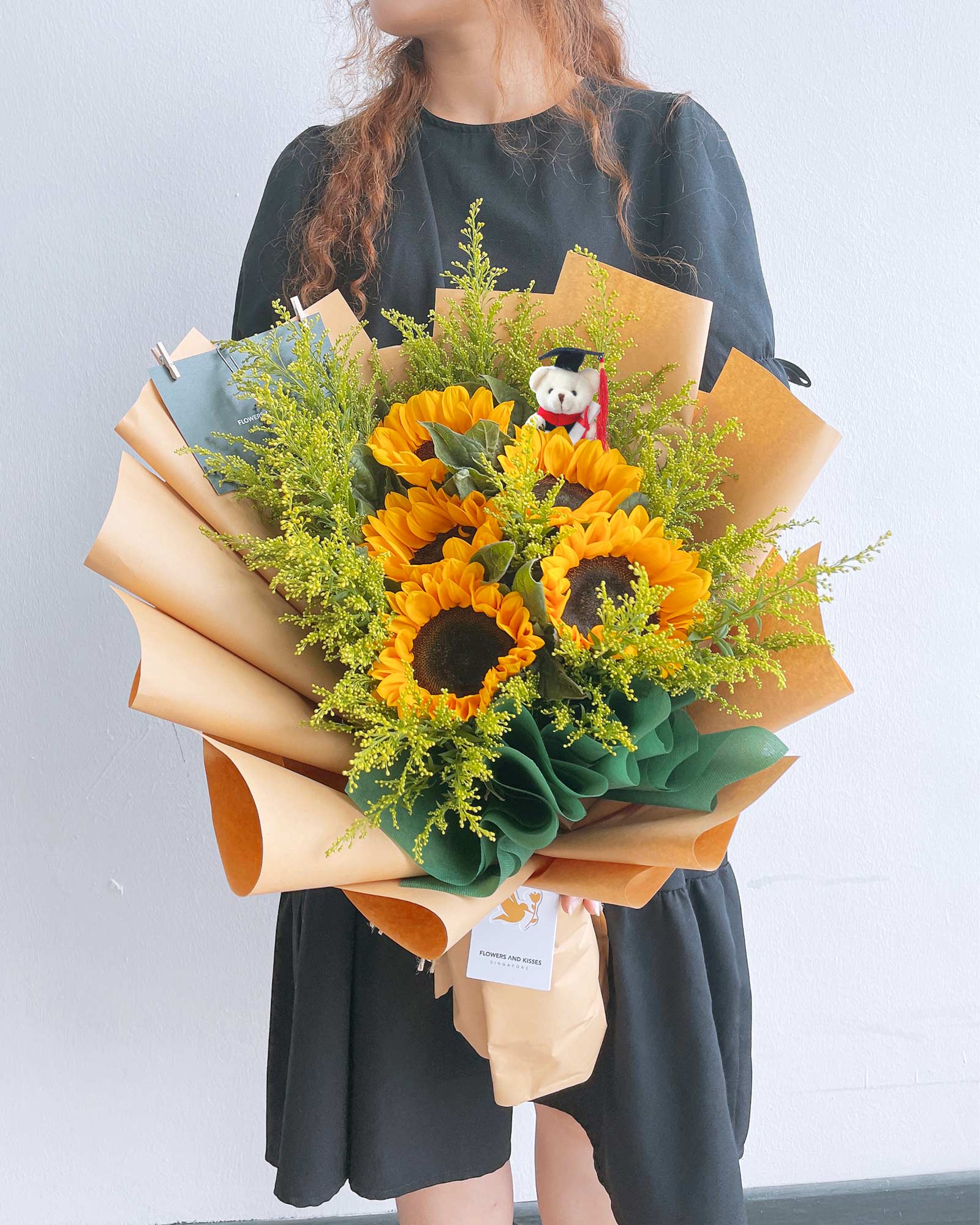 Sunflower Graduation Bouquet | Flowers and Kisses