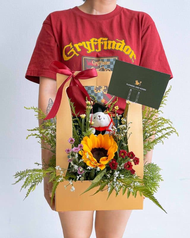 Pink Rose Graduation Bouquet | Flowers and Kisses Singapore