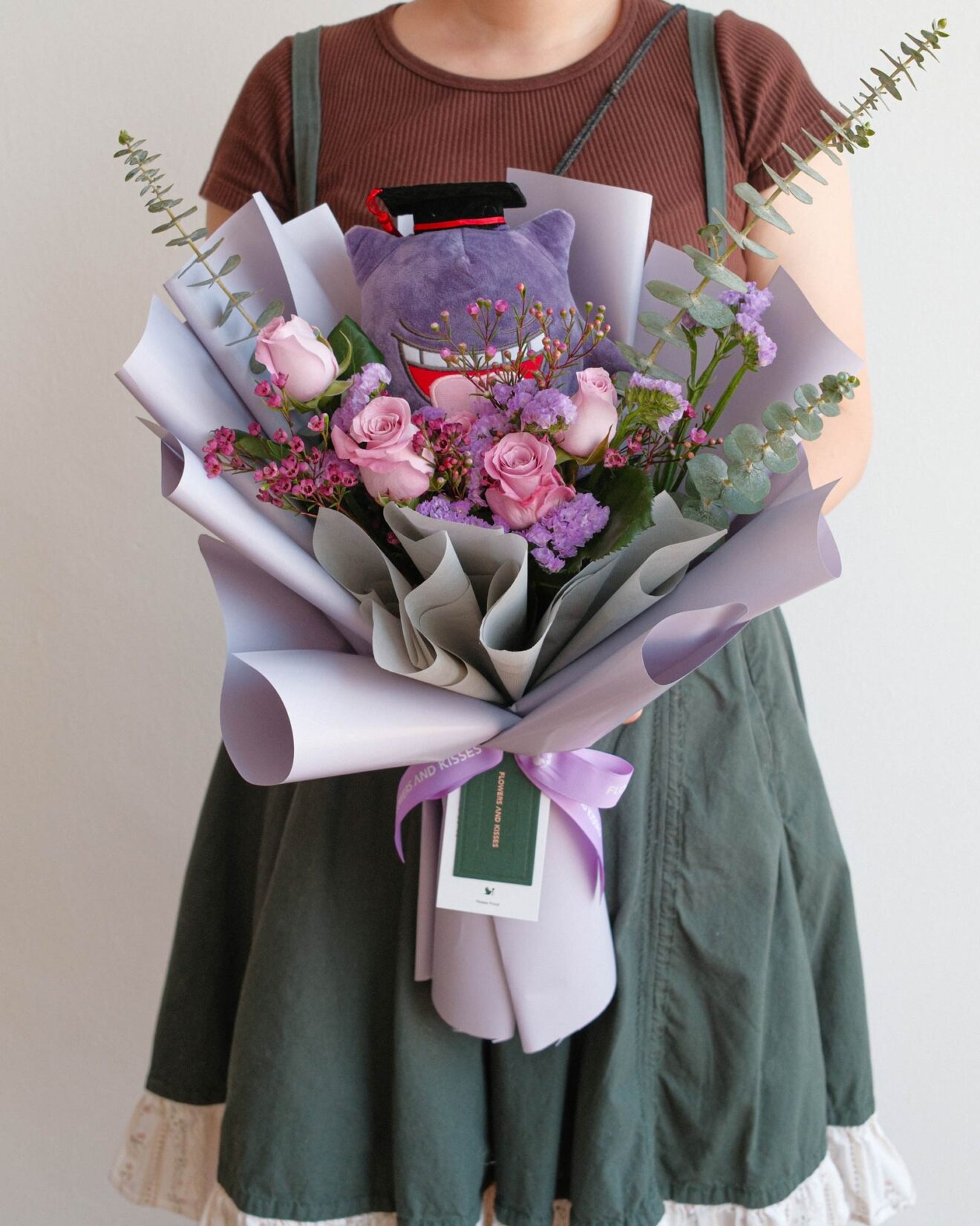 Graduation Gengar Bouquet | Flowers and Kisses