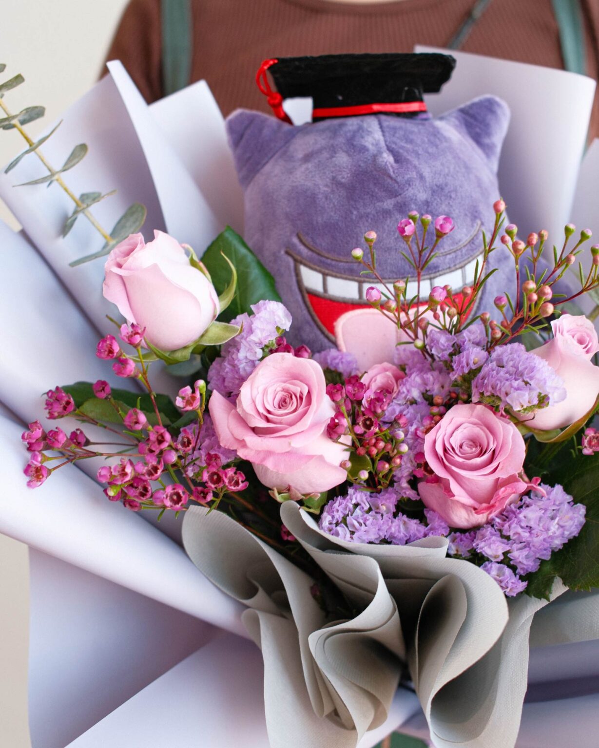 Graduation Gengar Bouquet | Flowers and Kisses